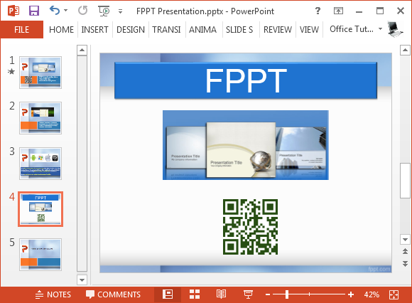 Insert QR Codes in PowerPoint With QR4Office Add-In