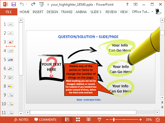Highlight PowerPoint Slides With Animations With Highlighter Template Highlight PowerPoint Slides With Animations With Highlighter Template