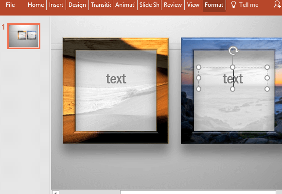 Picture Frames With Text For PowerPoint