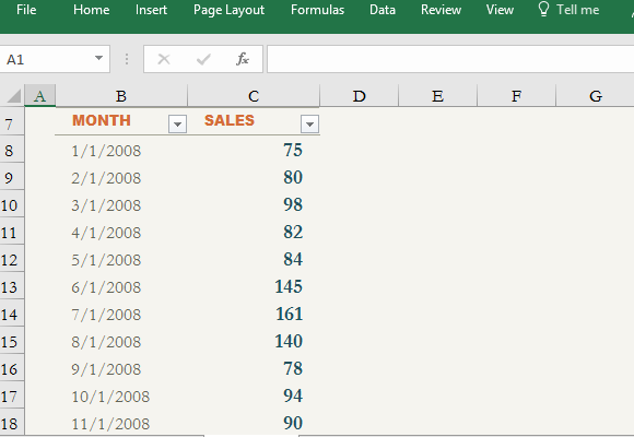 Seasonal Sales Chart Template For Excel