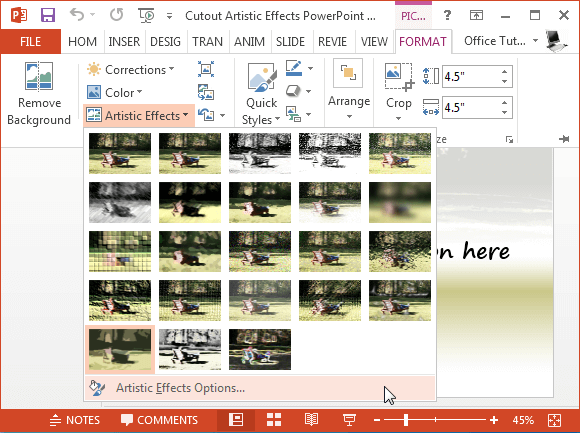 Cutout Artistic Effect PowerPoint Template