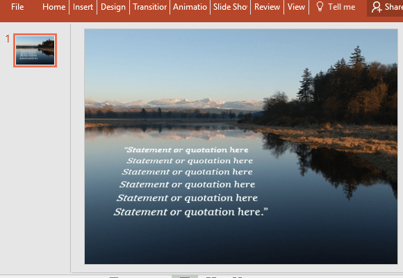 Picture With Quotation PowerPoint Template
