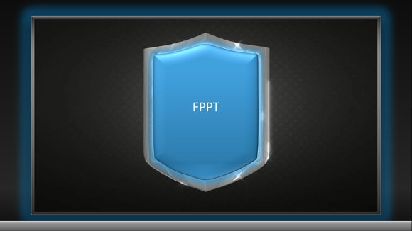 Animated Shield And Fire PowerPoint Template