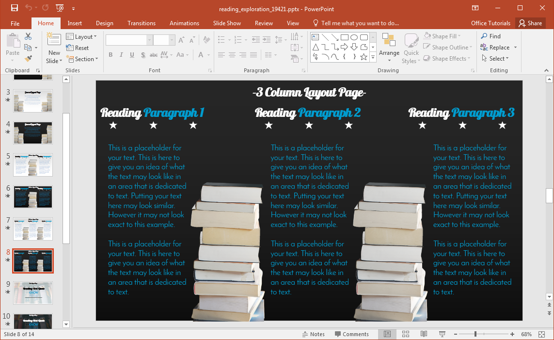 Book Stack Slides Fppt