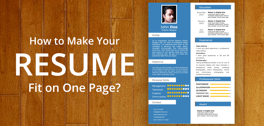 11 Tips To Make Your Resume Fit On One Page