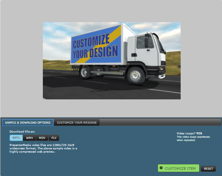 Animated Cargo Truck PowerPoint Template