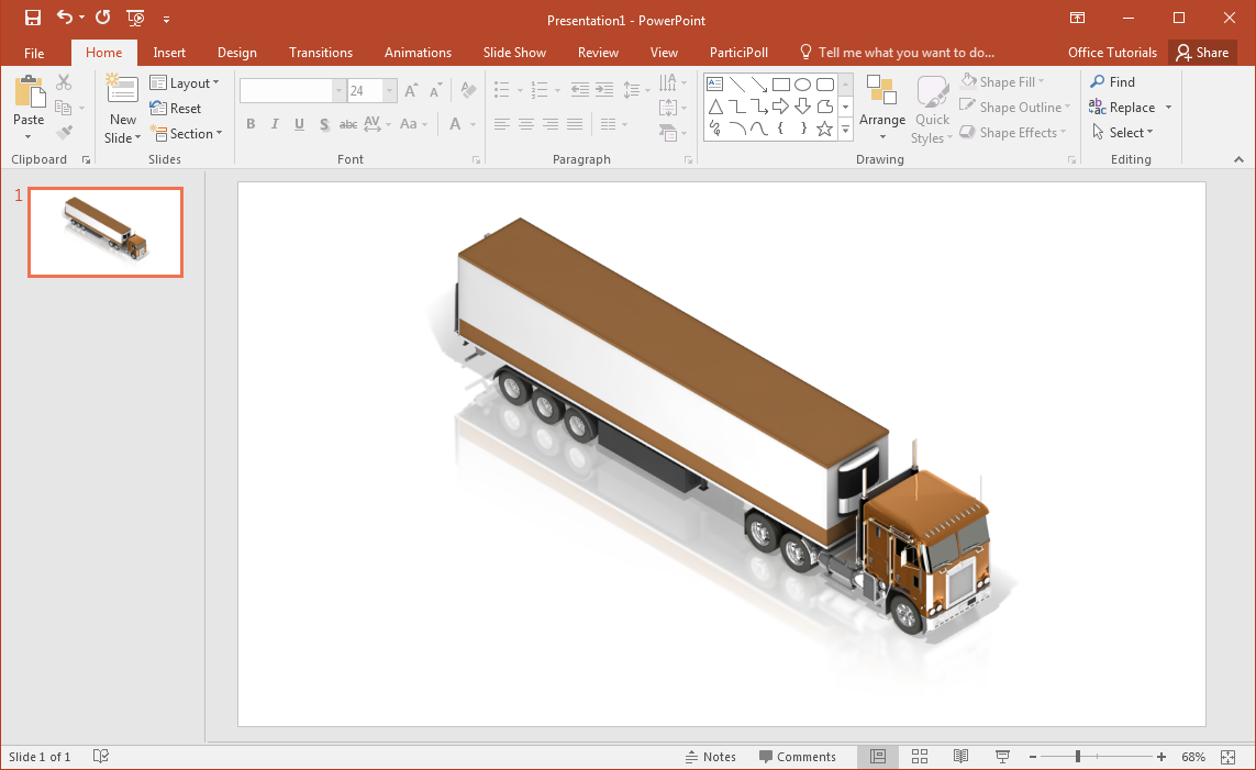 Animated Cargo Truck PowerPoint Template