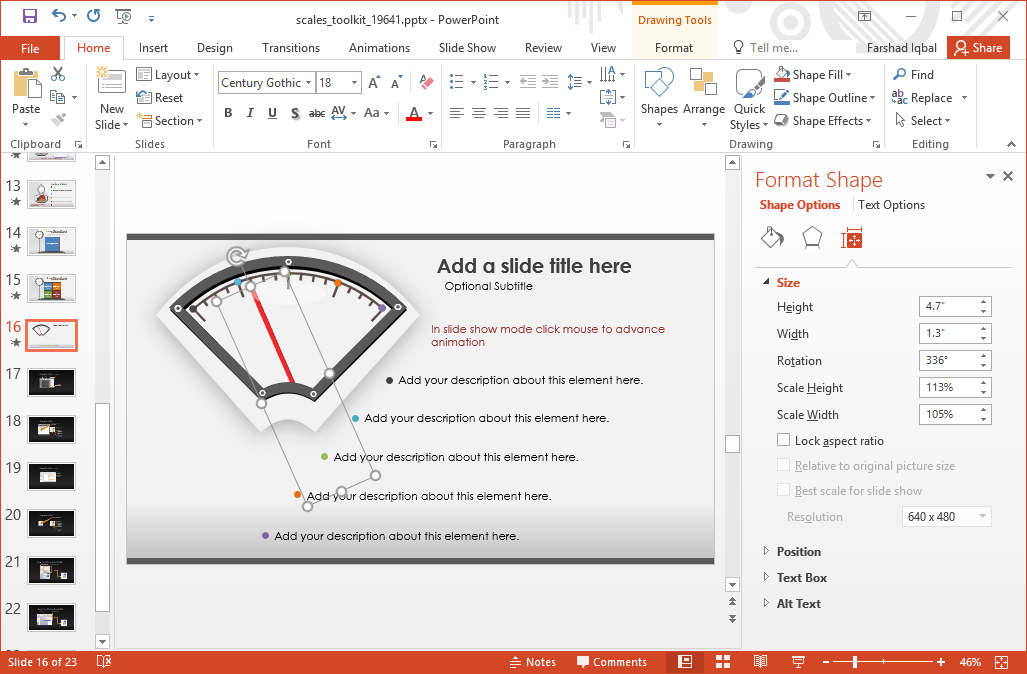 Animated Scales PowerPoint Template