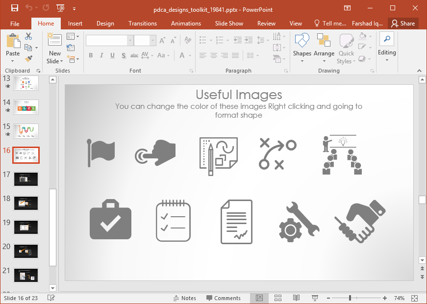 Animated PDCA PowerPoint Template