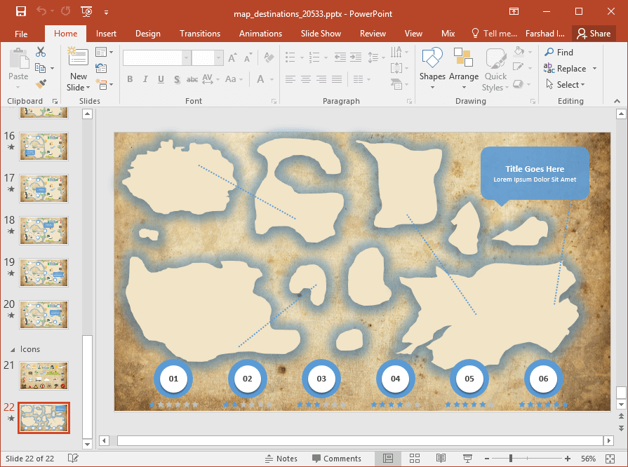 Animated Custom Maps PowerPoint Template