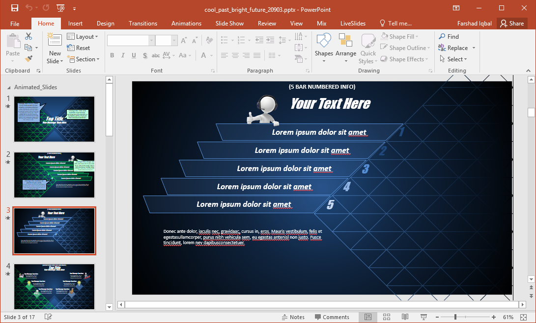 Animated Cool Past Bright Future PowerPoint Template