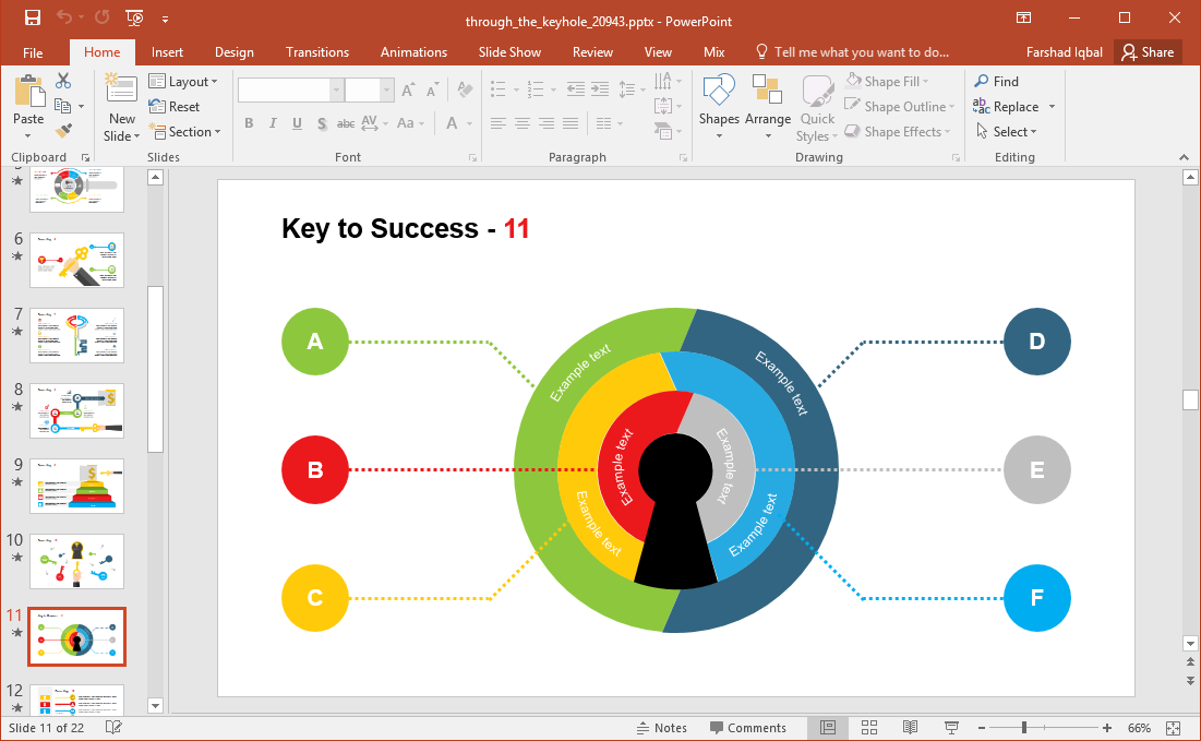Through The Keyhole PowerPoint Template