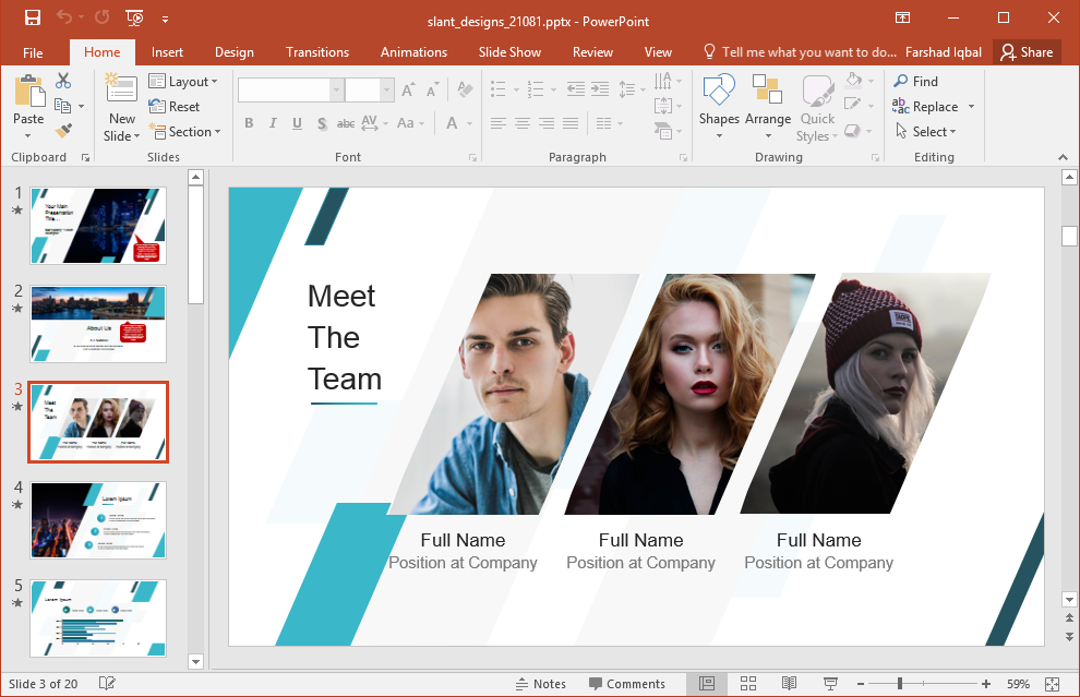 Animated Slant Designs For PowerPoint