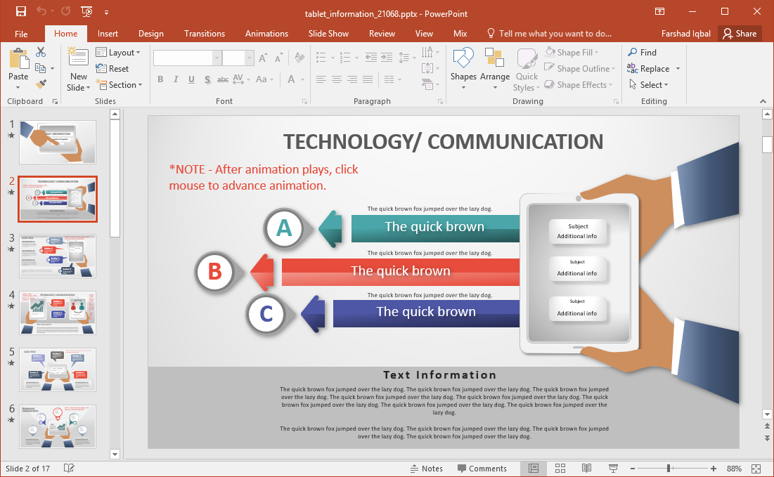 Animated Tablet PowerPoint Template