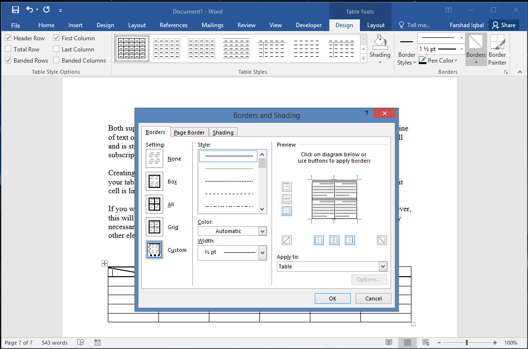 Method To Diagonally Split Cells In Word