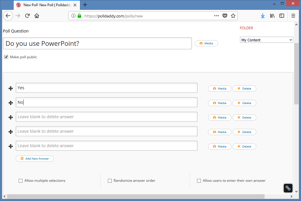 Create Surveys and Polls Online with Polldaddy