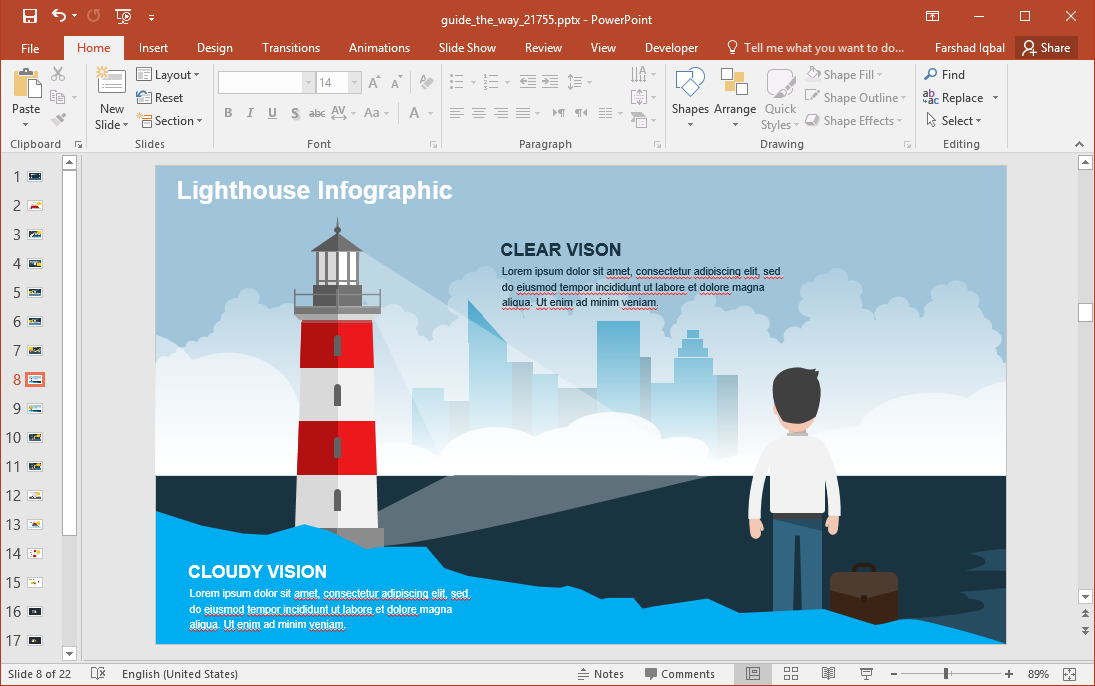 Animated Guide the Way PowerPoint Template