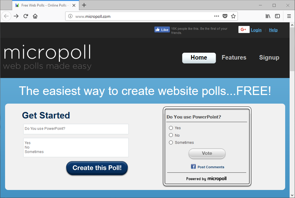 Create Polls for Your Website with Micropoll