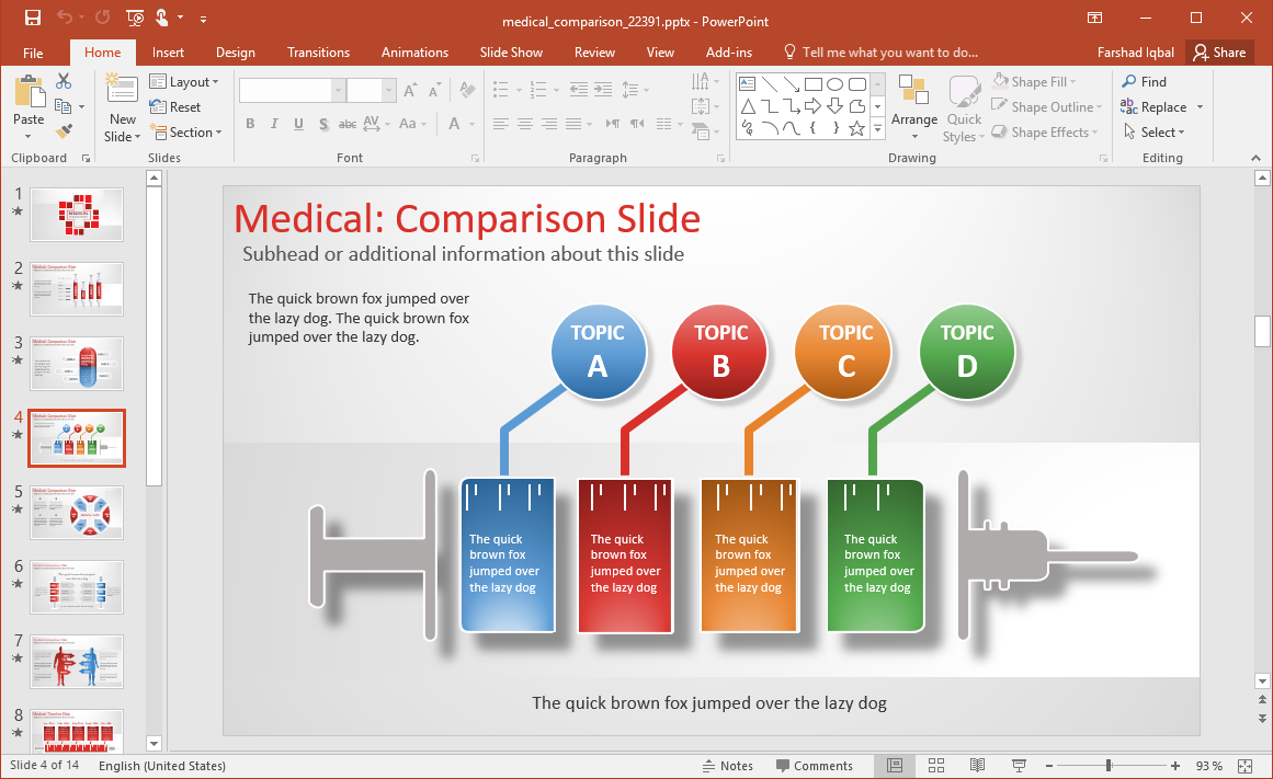 Animated Medical Comparison PowerPoint Template