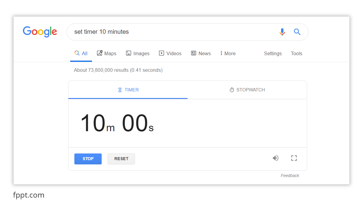 Set Timer For 10 Minutes Presentation With Google Timer Widget Set Timer For 10 Minutes Presentation With Google Timer Widget