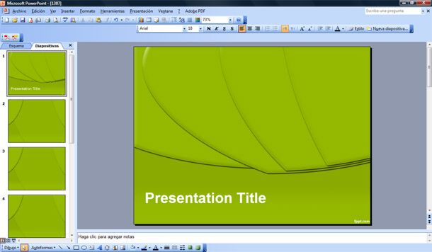 Green Slices PowerPoint Template