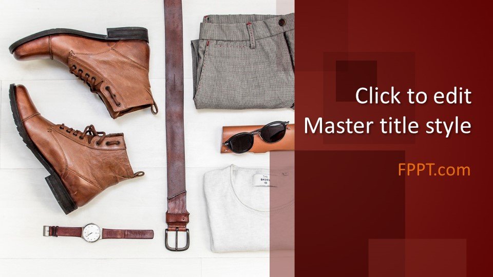 Free Men's Clothing PowerPoint Template - Free PowerPoint Templates