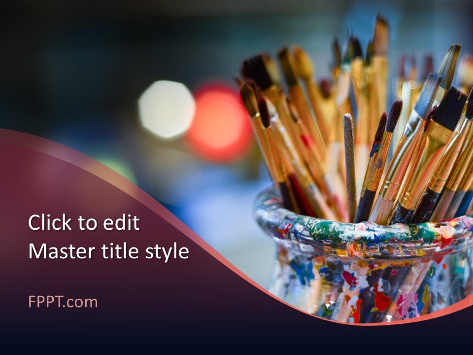 Paint Brush Background Powerpoint