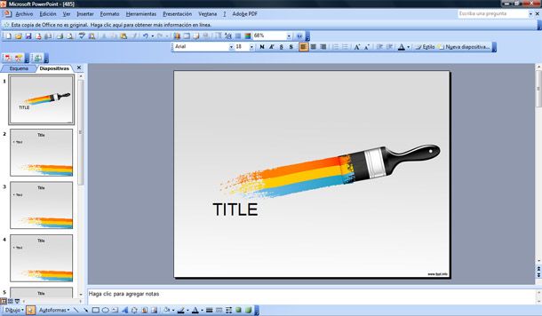 Paint Brush Powerpoint Template